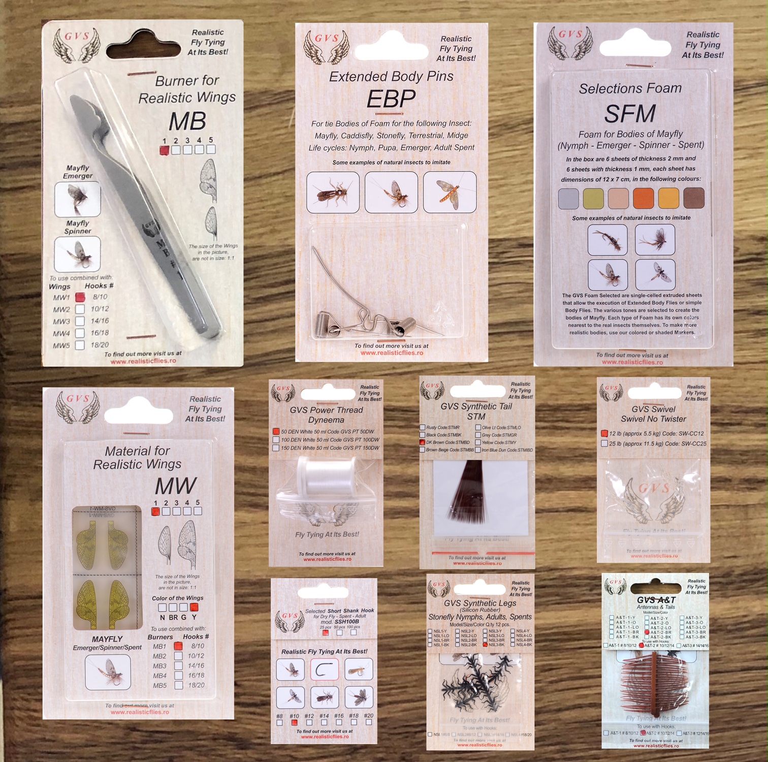Kit for tying Mayflies model MFK-1